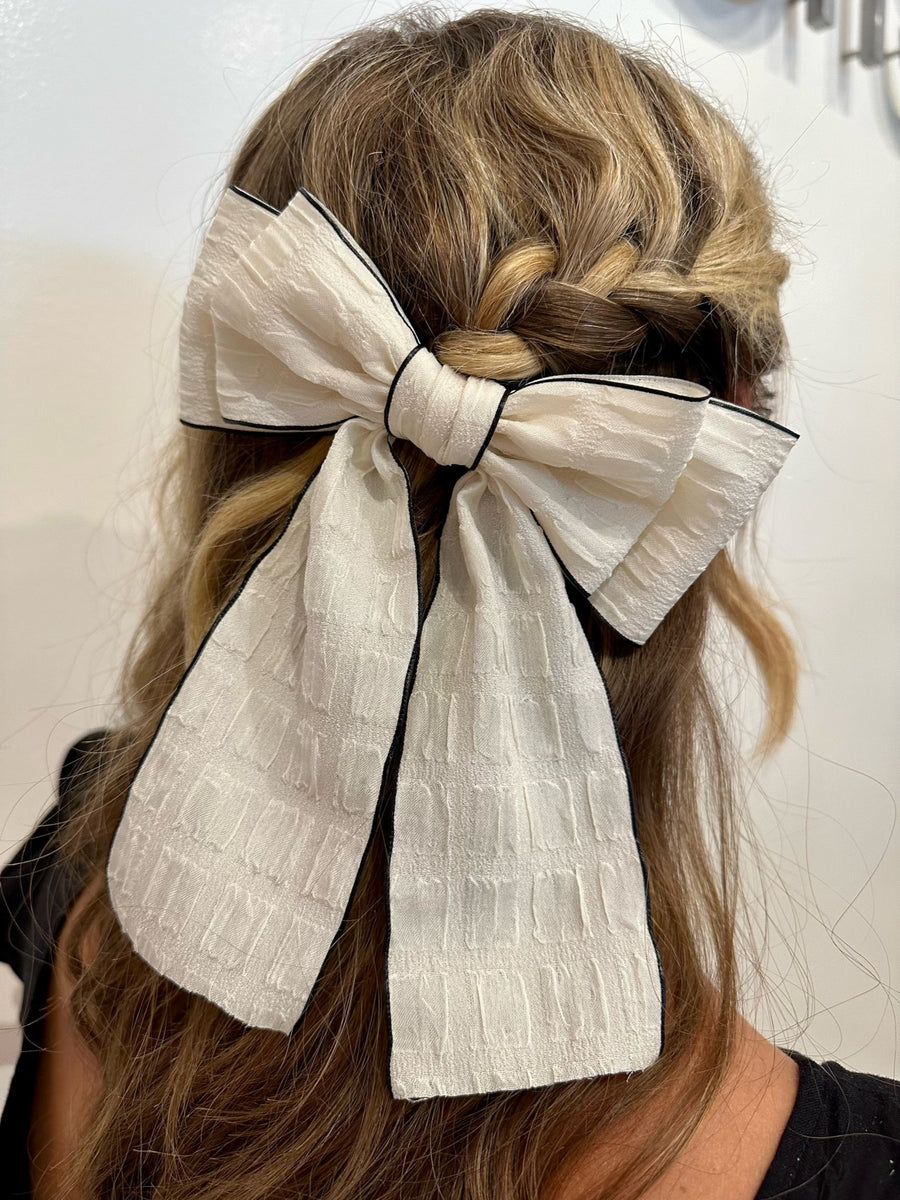Cream Hair Bow – I Shop 30A